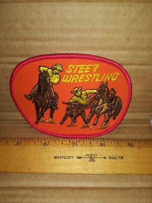 Steer Wrestling Patch - Free Shipping | eBay