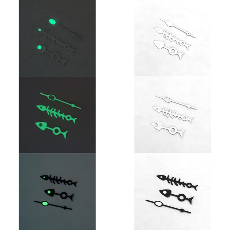 Modified Watch Hands Fishbone Green Luminous Hand for NH35/NH36/4R/7S ...