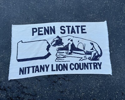 Vintage Penn State Nittany Lions Country Woven RUG 24x45" Wall Hanging ...