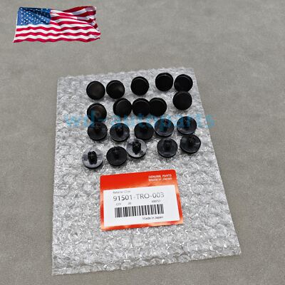 New 20Pcs Fender Push Type Retainer Clips For Honda Acura 91501-TR0-003 ...
