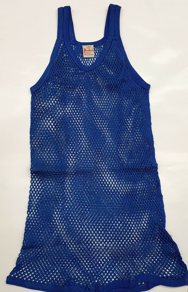 Original Pendeen Mens Premium 100% Cotton Mesh Fishnet String Vest Top ...