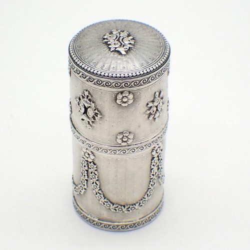 Antique Ornate Cylinder Box French 950 Sterling Silver | eBay