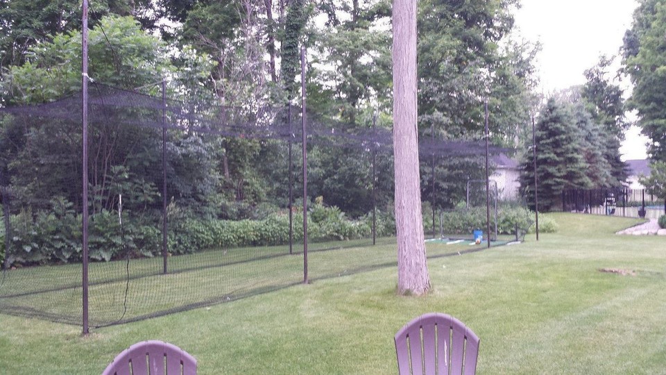 Backyard Baseball Batting Cage Net Netting #21 (27 Ply) 12' x 12' x 70 ...