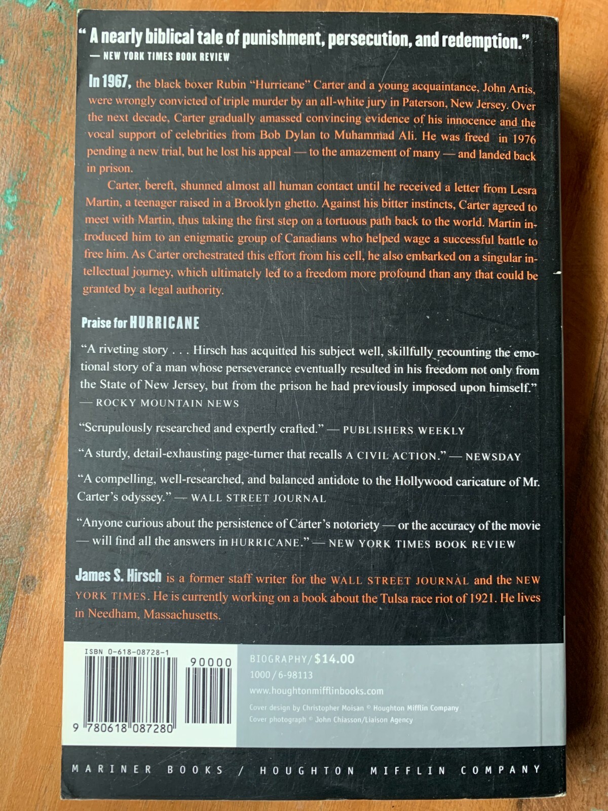 Hurricane : The Miraculous Journey of Rubin Carter by James S. Hirsch ...