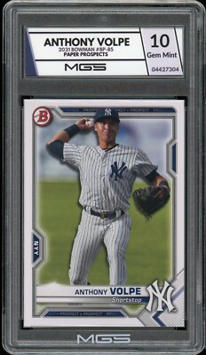 2021 Bowman Prospects #BP-85 Anthony Volpe Rookie Card Graded 10 MGS ...