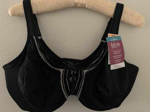 NWT Olga 40DD Butterfly Effect Bra 35912 Black Underwire Full Figure | eBay