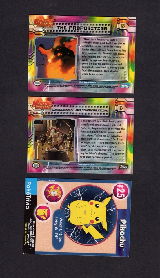 Pokemon Topps Mewtwo Strikes Back #3/5/25 B9 VLP-NM | eBay