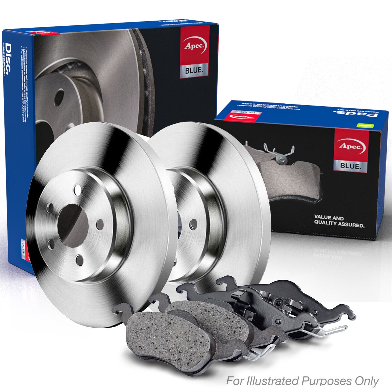 Genuine Apec Rear Brake Discs & Pads Set Solid for Mazda CX-3 | eBay