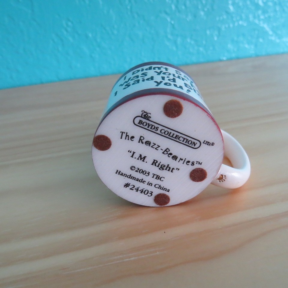 Vintage Boyds Collection Razz Bearies "I'm Right" 2003 #24403 I didn't ...