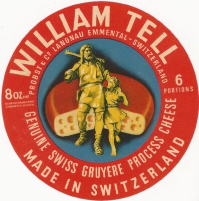 Swiss Gruyere Emmental Cheese William Tell Switzerland Original Dairy ...
