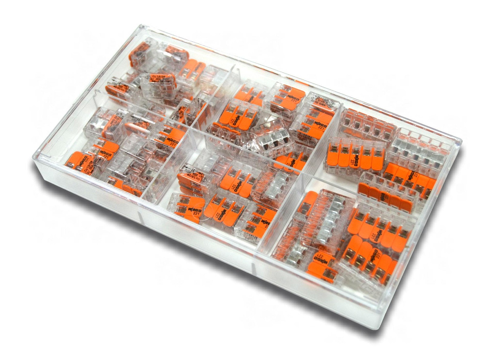 60 pezzi | assortimento morsetto WAGO | Wago 221 | box set morsetto a ...