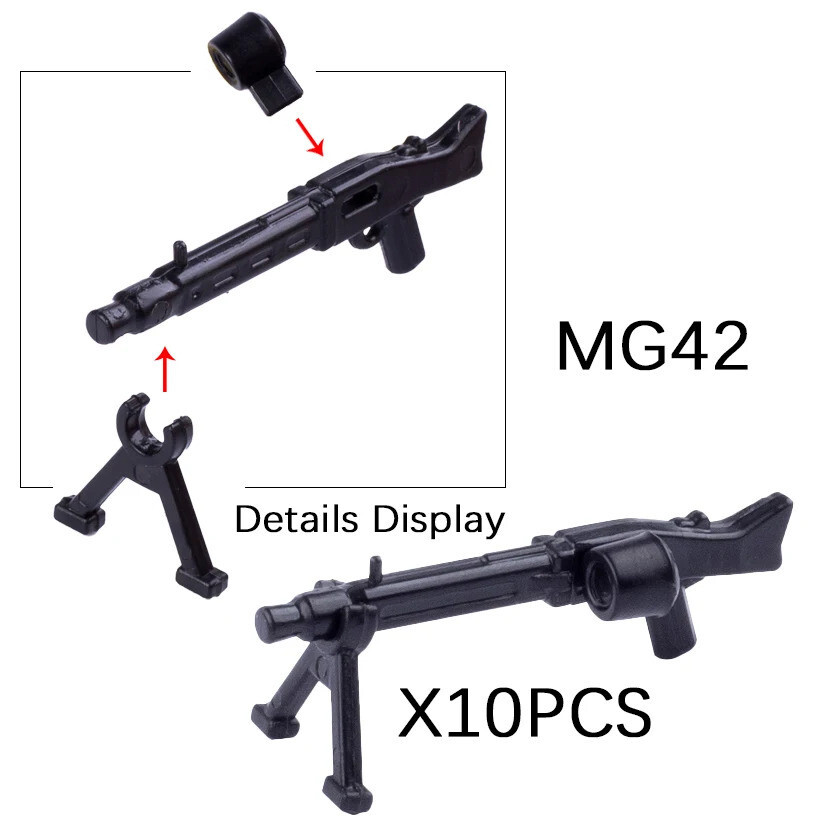 Military Soldier MOC WW2 Gun Arms 98K PPSH For LEGO Building Blocks ...