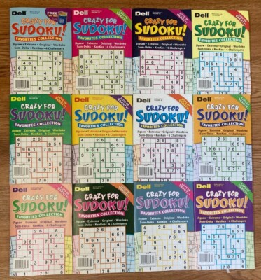 Lot of 4 Crazy for Sudoku Favorites Dell Extreme Ken Ken Jigsaw ...