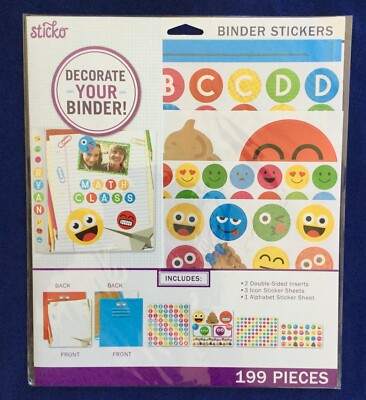 199 Pc Binder Stickers Smileys Mood Expressions Back to School | eBay