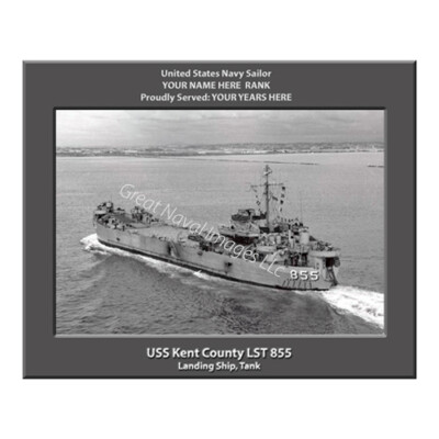 USS Kent County LST-855 Personalized Canvas Ship Photo Print Navy | eBay