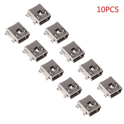 10 Pcs Mini USB Type B 5 Pin Female Socket Connector For Mobile Phone ...