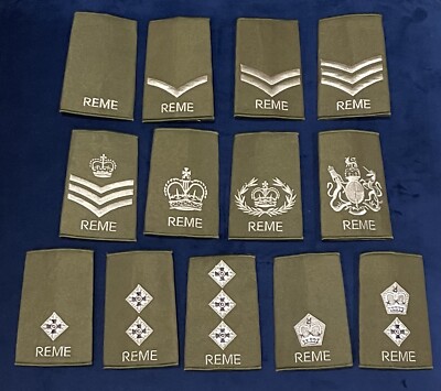 REME Olive Green Rank Slide, Uniform Combats Army Military Rank OG ...