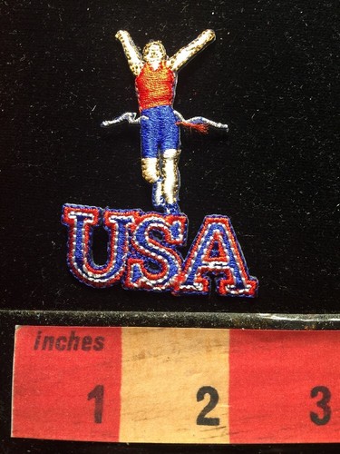 Patriotic USA Patch Of Track & Field Runner 65WF | eBay