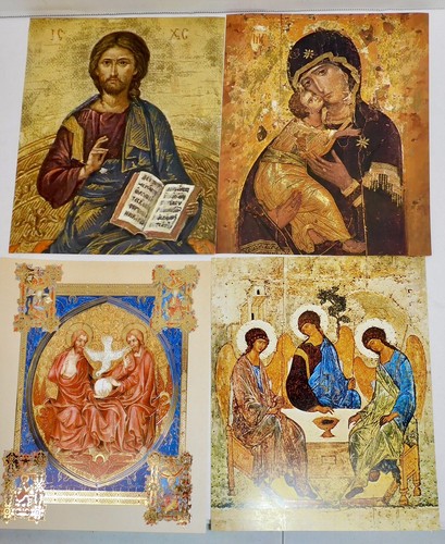 4-8x10 Art Икона Trinity Rublev Virgin Of Vladimir Jesus Trinity ...