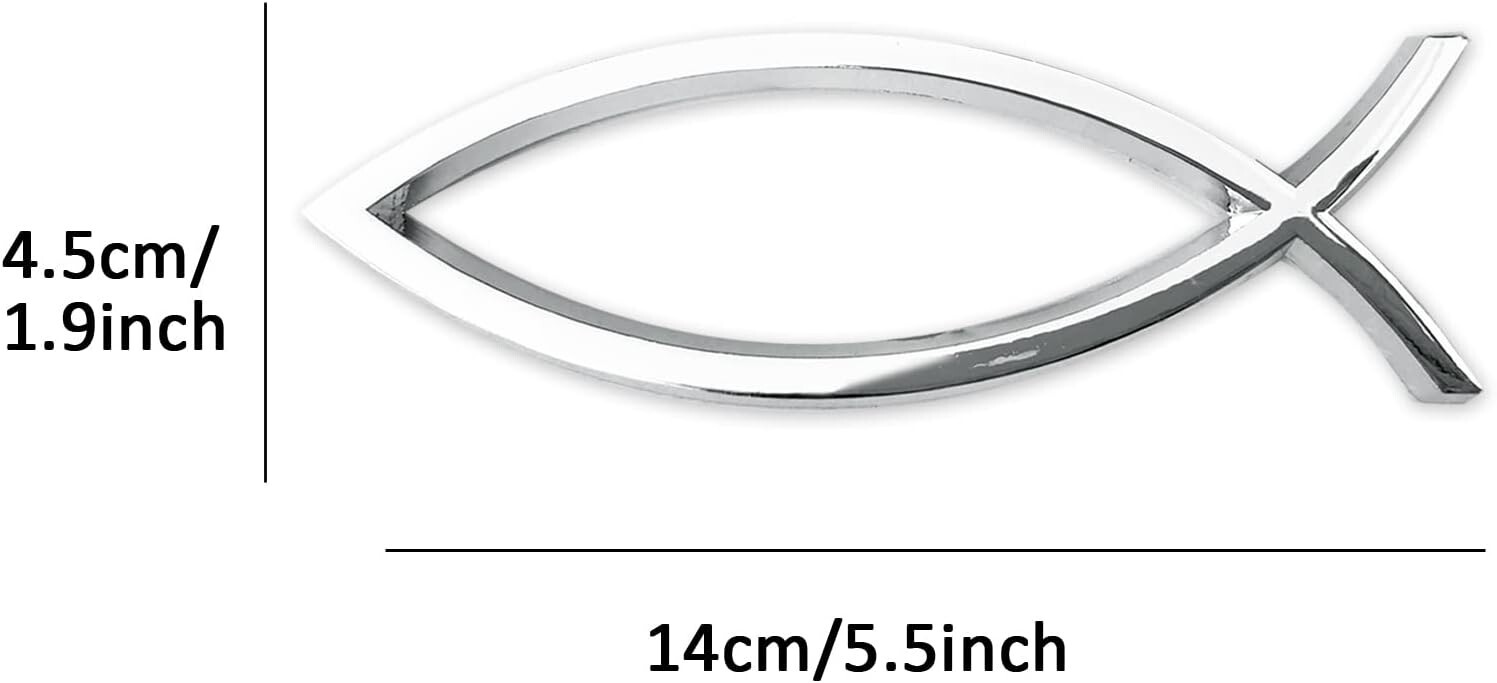 Jesus Fish Christian Car Emblem Christian Fish Car Badge for Car Truck ...