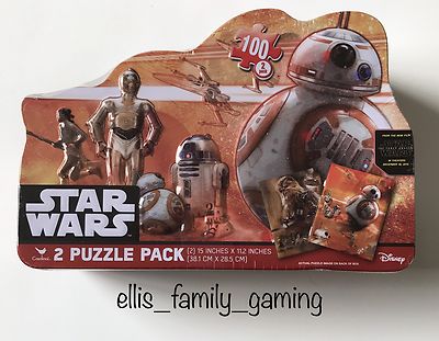 Disney Star Wars The Force Awakens 2 100 Piece Puzzles Collectors Tin ...