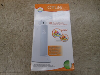 OTT-LITE FOLDING TASK TABLE LAMP 13WATT WHITE MODEL# 526WG3 - BRAND NEW ...