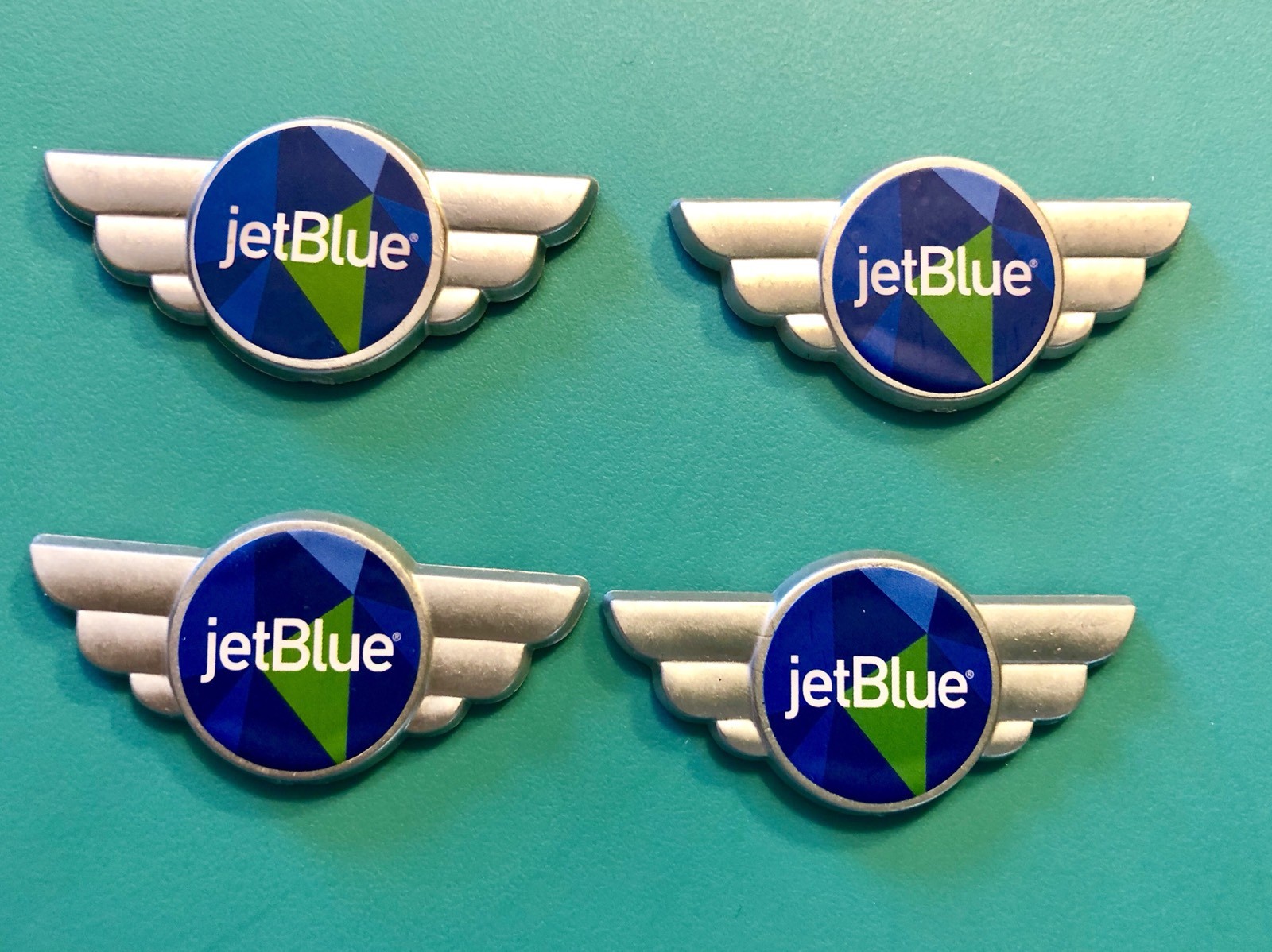 4 JETBLUE AIRWAYS PLASTIC KID WINGS | eBay