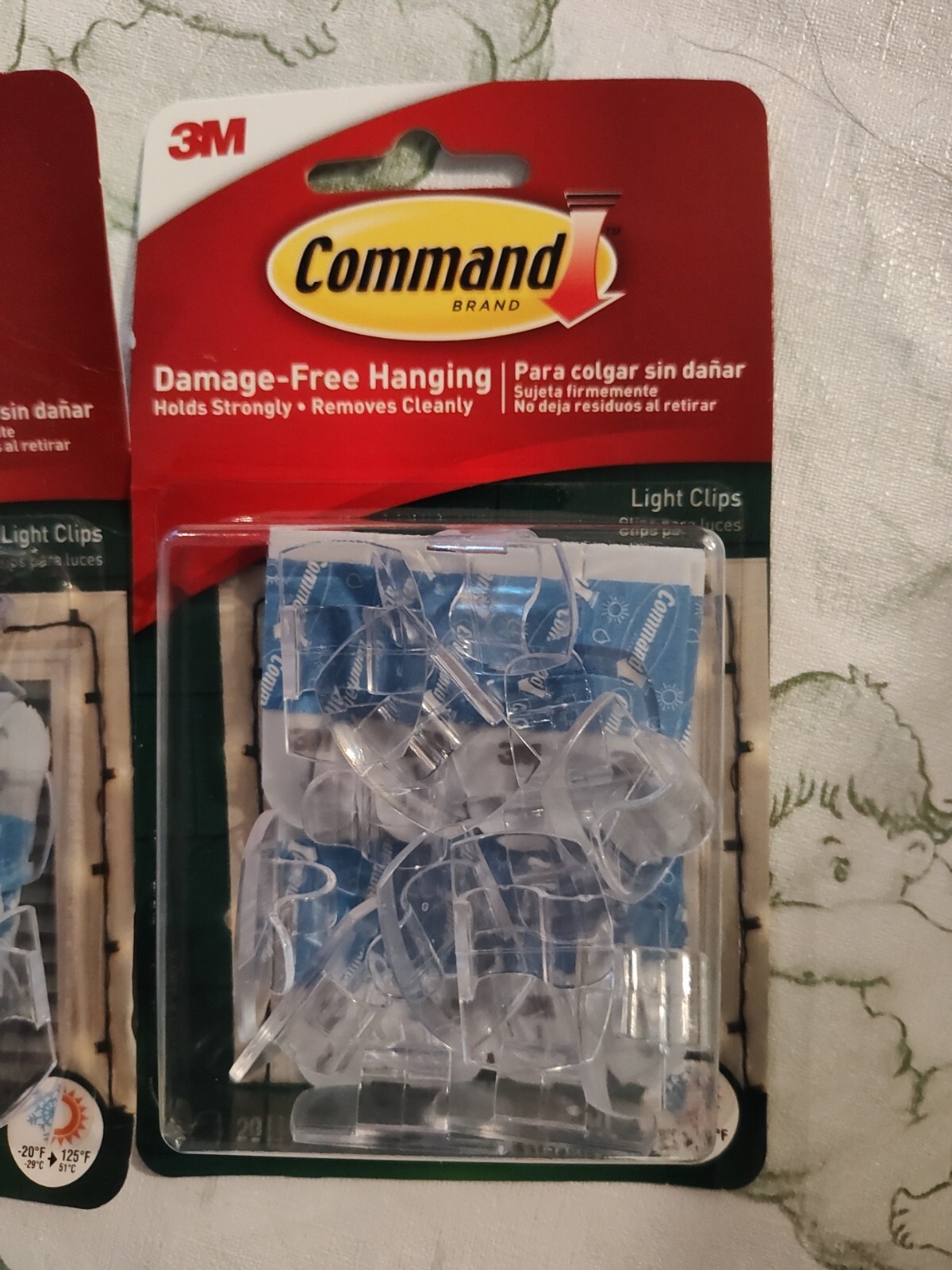 2 pks 16 count 3M Command OUTDOOR LIGHT CLIPs (32 clips total-40 ...