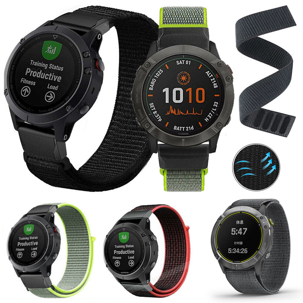 Nylon Loop Strap For Garmin Fenix 7 7X 7S 6 6S 6X PRO 5 5S 5X Plus ...
