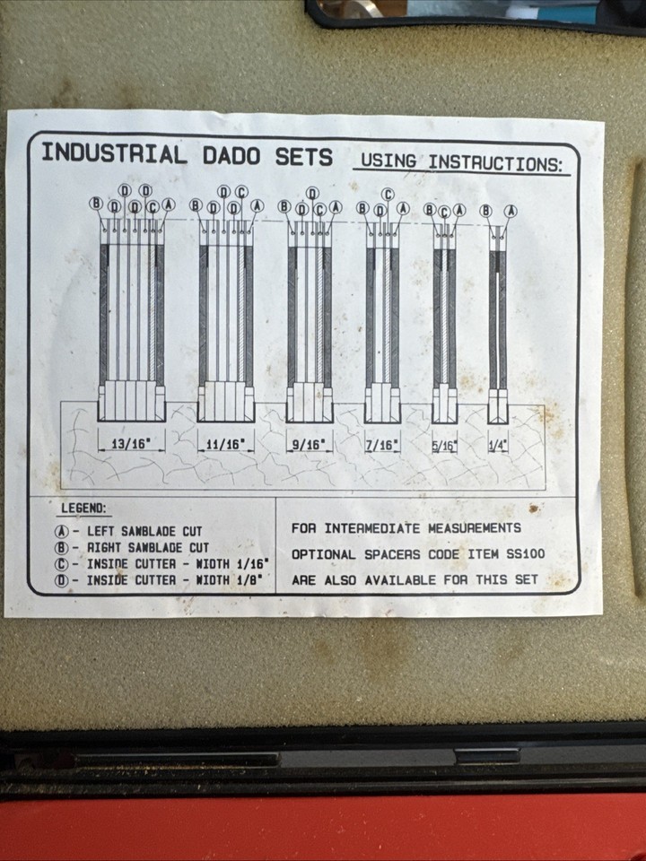 Freud 6” Super Dado Blade Set w/ Carrying Case Model SD306 | eBay