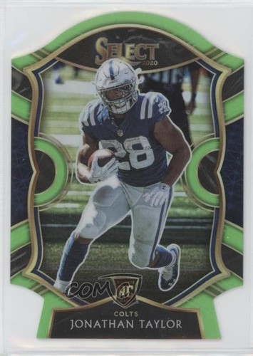 2020 Panini Select Concourse Neon Green Prizm Die-Cut Jonathan Taylor ...