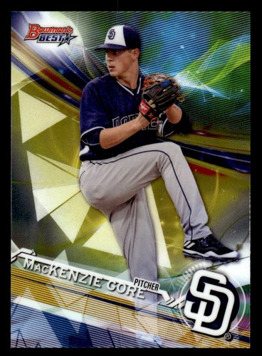 2017 Bowman's Best #TP-19 MacKenzie Gore Top Prospects San Diego Padres ...