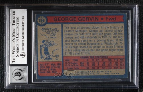 BAS 1974-75 Topps George Gervin #196 Authentic Auto Rookie RC HOF | eBay