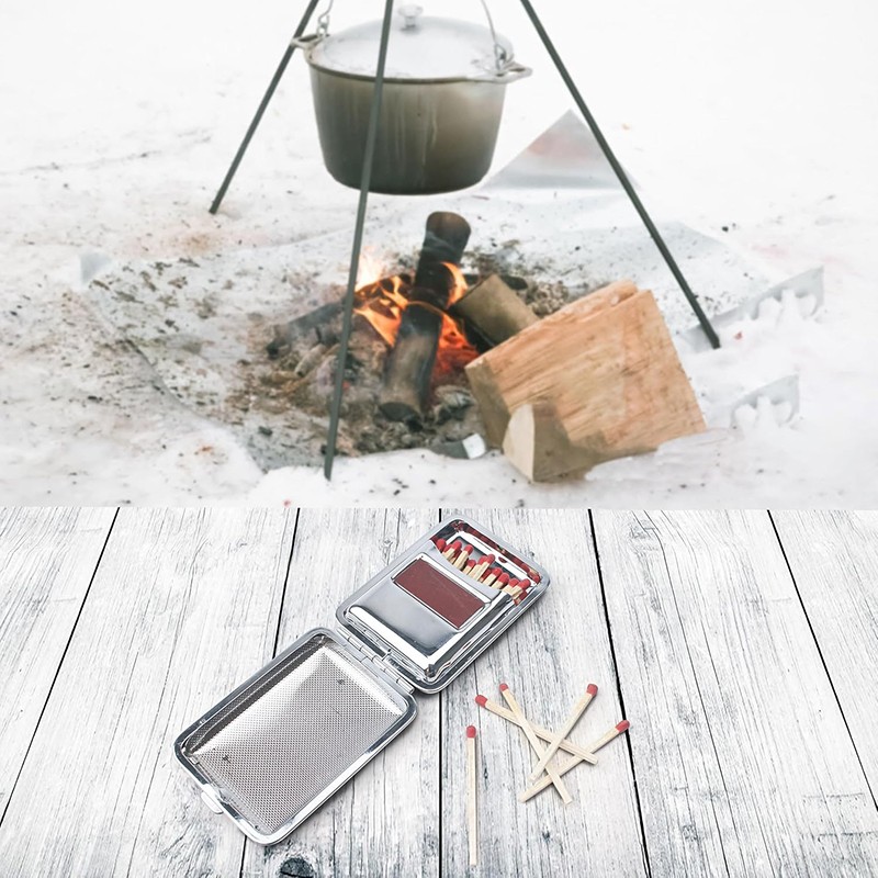 Metal Matchbox Portable Anti-Pressure Waterproof Sealed Match Storage ...
