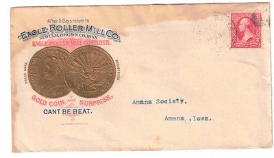 1895 Winona Minnesota Eagle Roller Flour Mill Advertising Cover to Iowa ...
