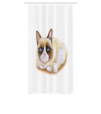 Abstract Stall Shower Curtain - Grumpy Cat for Bathroom 36"x72" | eBay