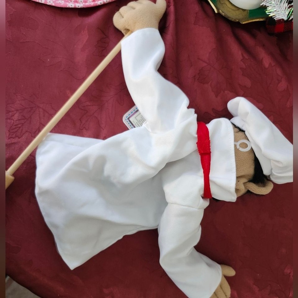 Melissa & Doug Chef Man "Al Dente" Soft Plush Puppet Mustache Hat Smile ...