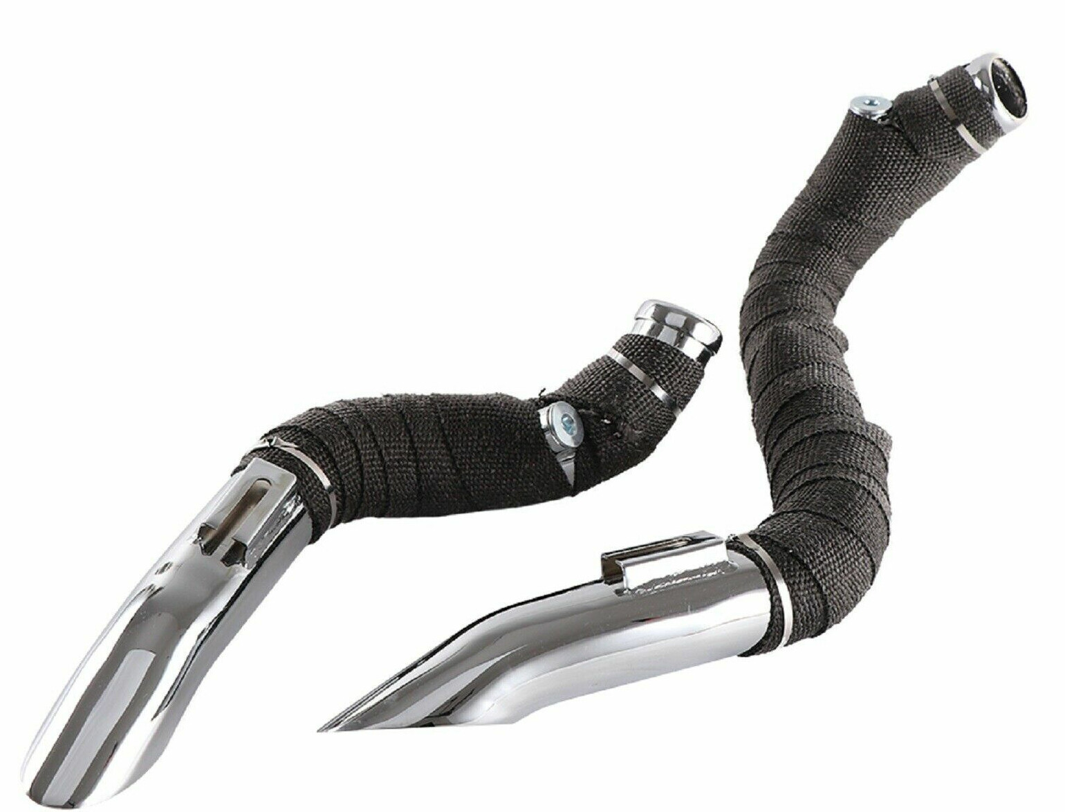 2" LAF Exhaust Pipes w/Flange Kits for Harley Sportster Softail Chrome ...