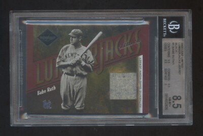 BGS 8.5 Babe Ruth 2003 LEAF LIMITED 1/1 AUTHENTIC GAME-WORN JERSEY ...