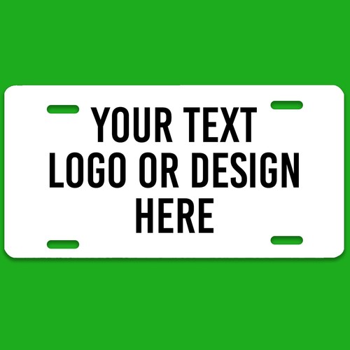 Personalize License Plate or SIGN 0.08 thick Aluminum Custom Your Logo ...