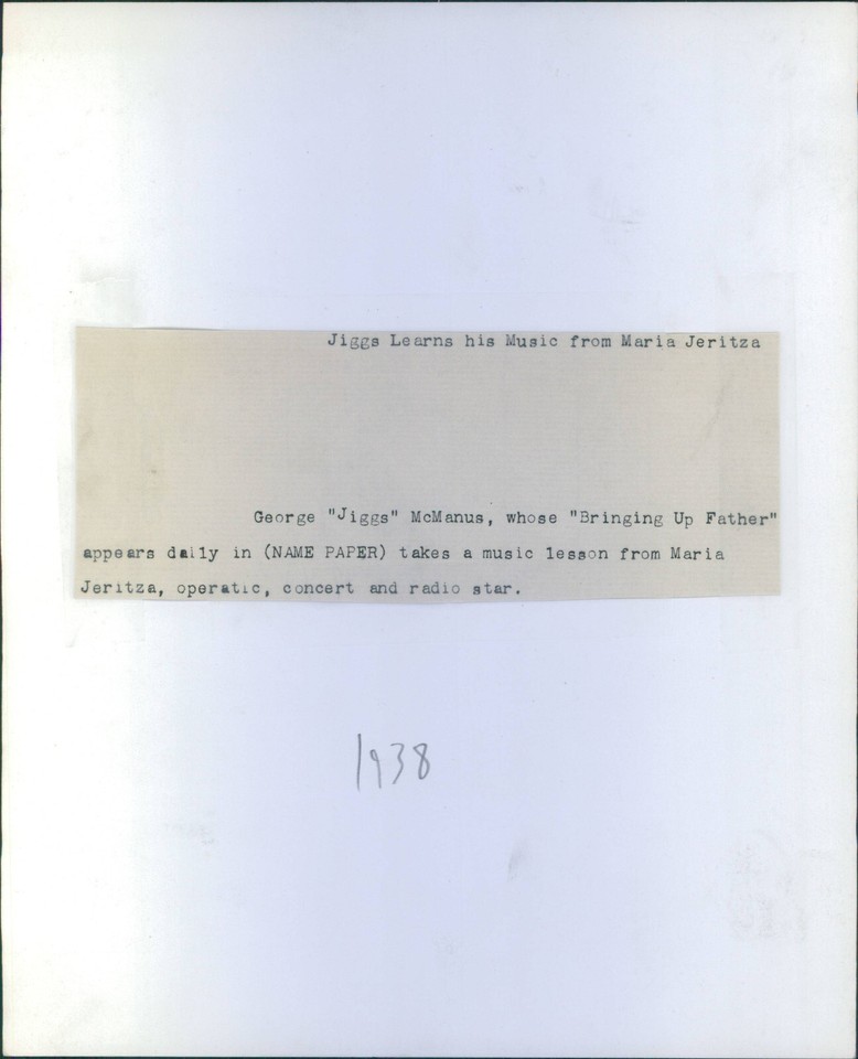 1938 Press Photo Cartoonist George McManus gets music lesson from Maria ...