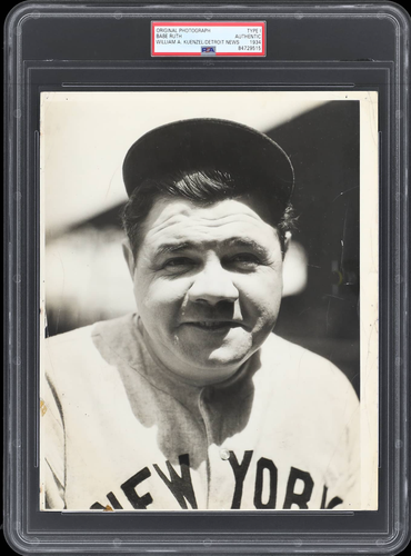 1934 Babe Ruth Original Portrait Photo by William Kuenzel PSA Type 1 ...