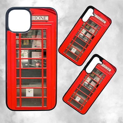 Telephone box Phone Case for Samsung For iPhone Silicone Rubber sided ...