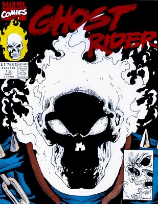 GHOST RIDER # 15 ICONIC COVER RECREATION ORIGINAL COMIC ART | eBay