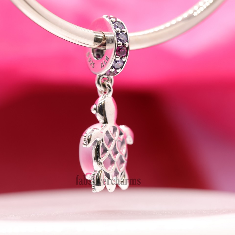 New! Authentic Pandora Charm Murano Pink Glass Sea Turtle 798939C02 | eBay