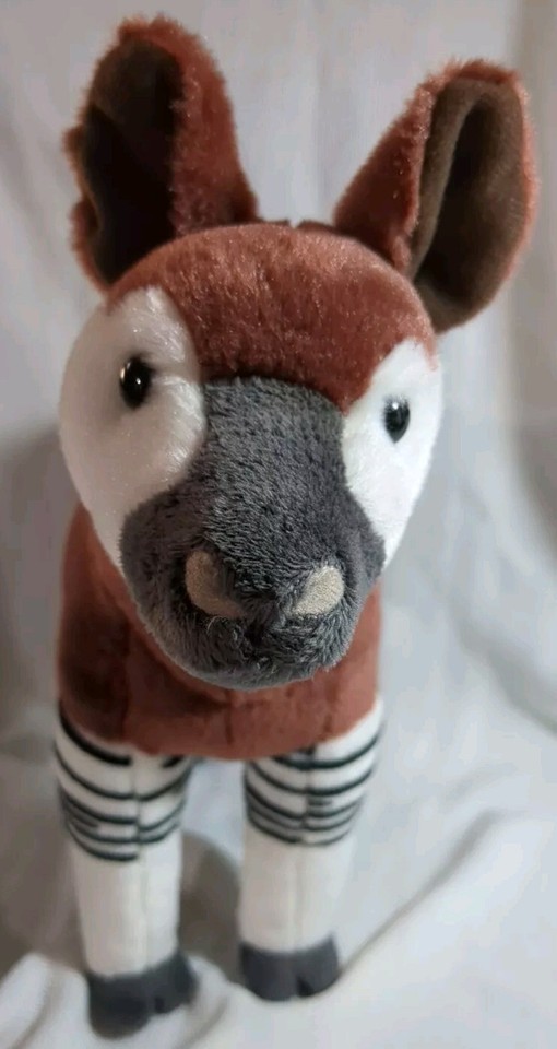 Wild Republic OKAPI 13" Standing Plush Zebra Legs Stuffed Animal RARE ...