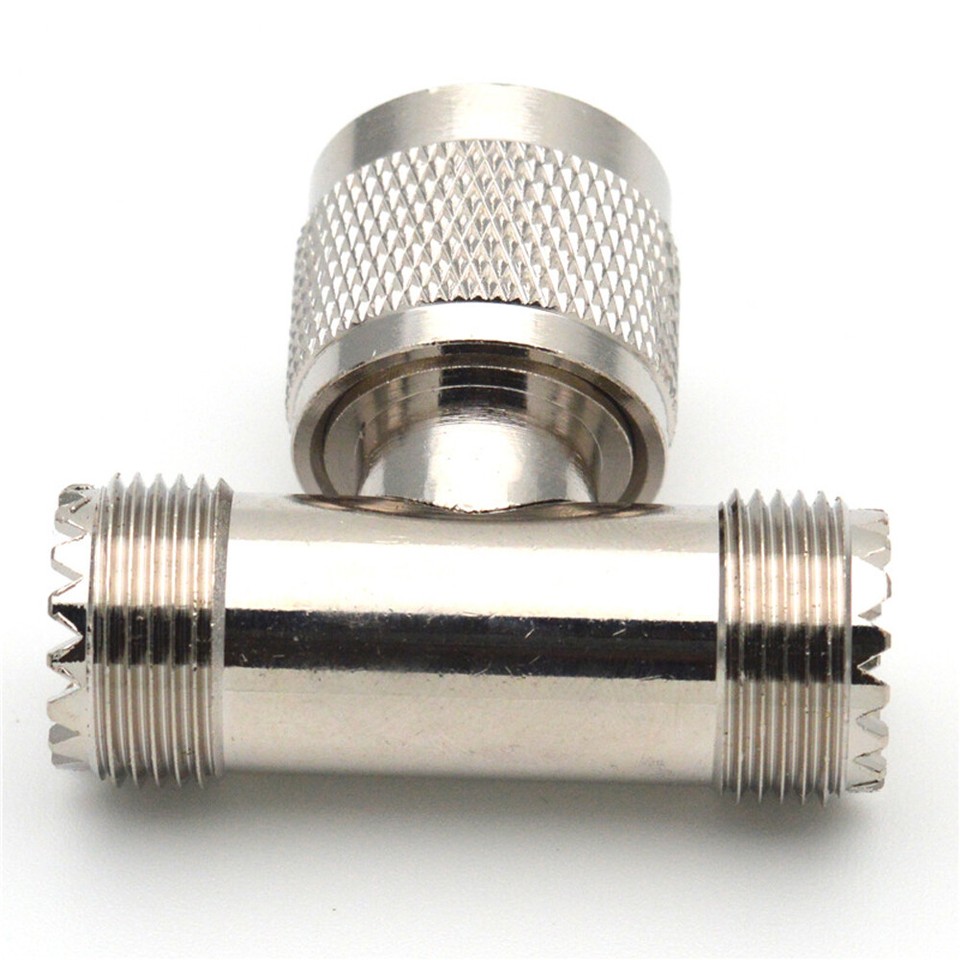 4pcs UHF Male PL259 to Dual Female SO239 RF Coaxial Splitter T-Type ...