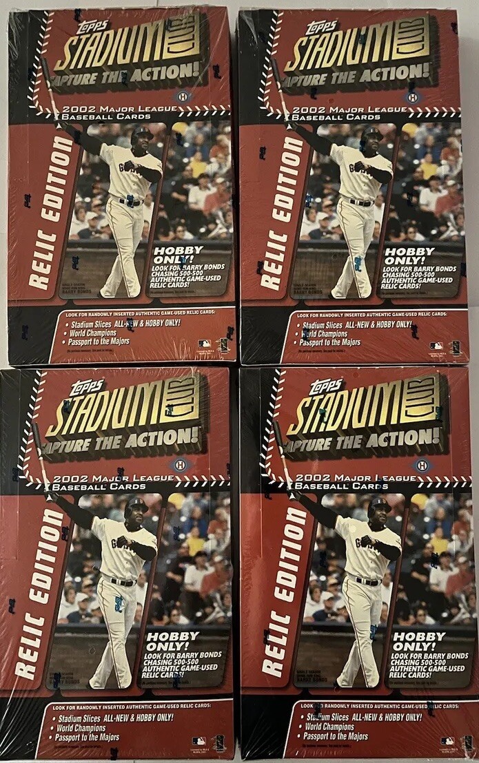 2002 Topps stadium club Major league baseball hobby box (4 boxes) | eBay