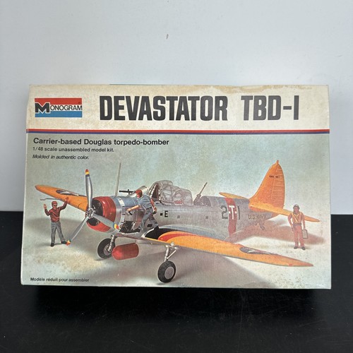 MONOGRAM CLASSICS DEVASTATOR TBD-1 TORPEDO BOMBER PLANE MODEL KIT #85 ...