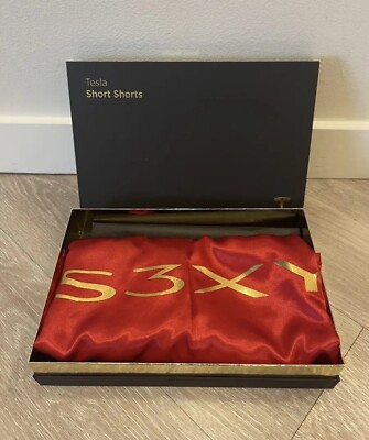 Tesla Short Shorts Red Sexy Authentic Elon Musk S3XY NEW! - Size S | eBay